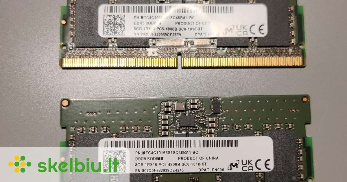 Neš. komp. RAM 2x po 8gb 4800 Ddr5 ir HDD - Skelbiu.lt