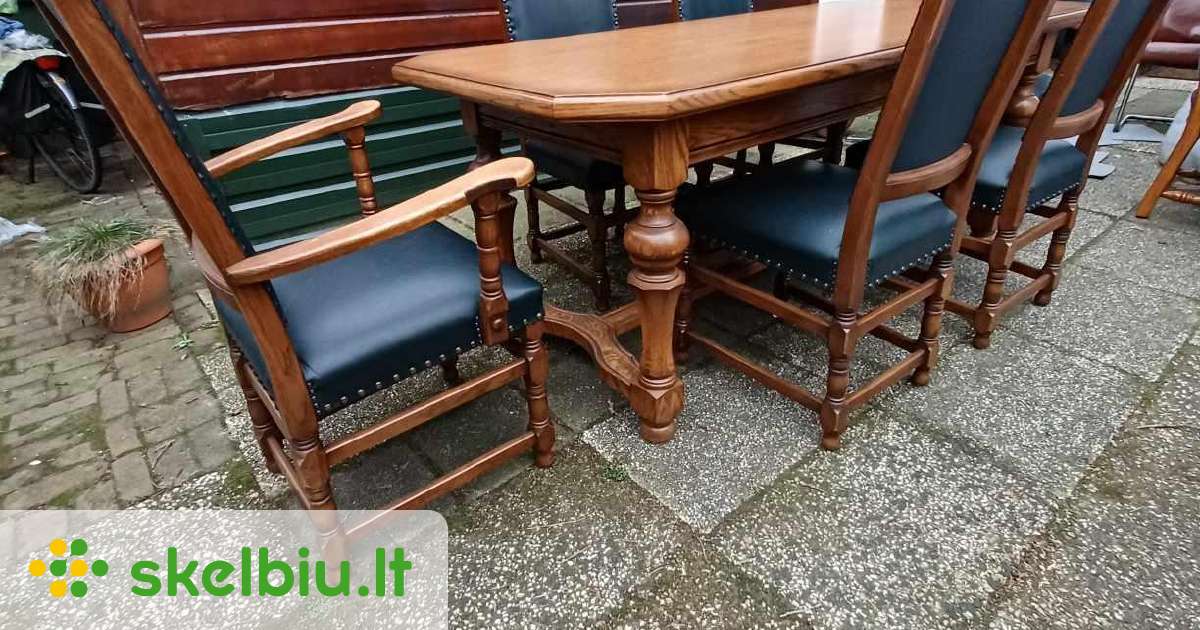 Azuolinis stalas su kedem - Skelbiu.lt