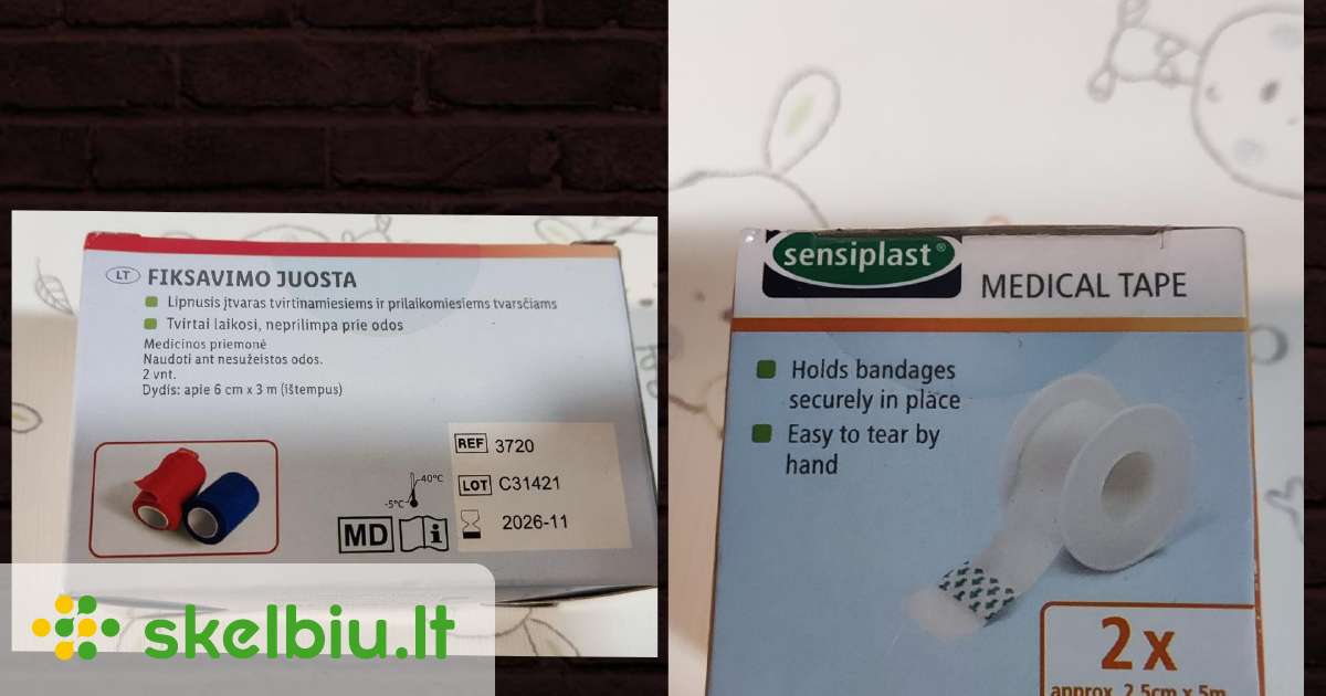 Medicininės fiksavimo juostos tvarsčiams - Skelbiu.lt