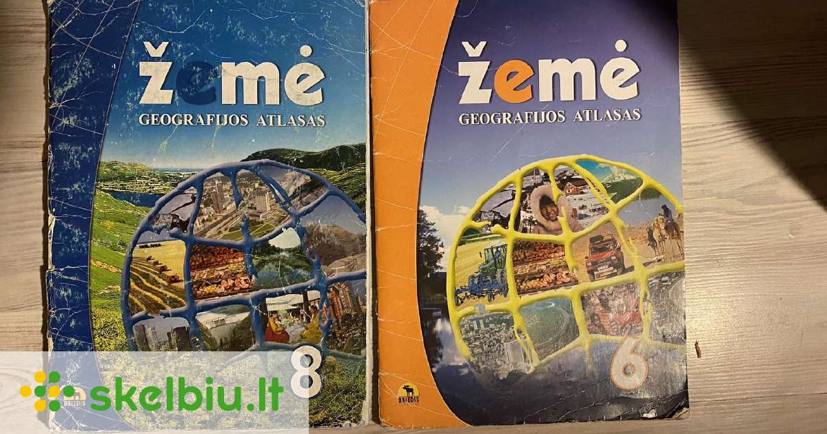 Geografijos atlasai "Žemė" 6 ir 8 klasėms - Skelbiu.lt