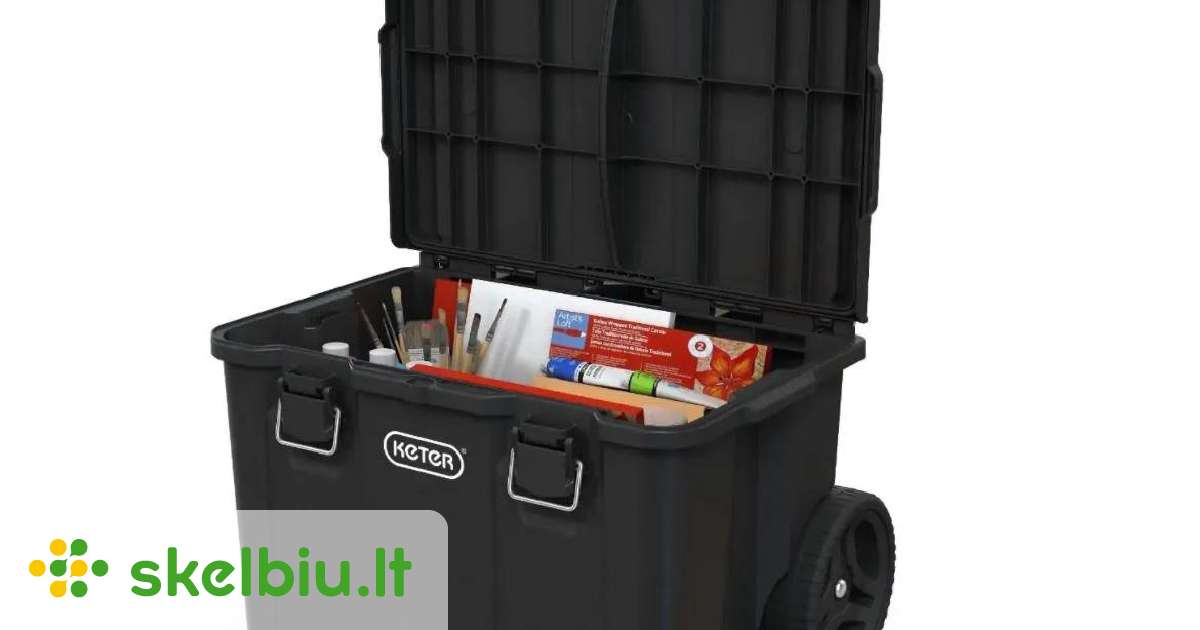 Įrankių dėžė su ratukais Keter Stack N Roll - Skelbiu.lt
