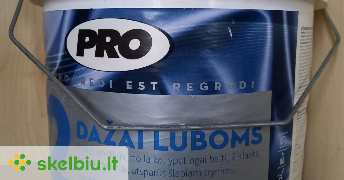 Balti dažai luboms 2 Pro 5l - Skelbiu.lt