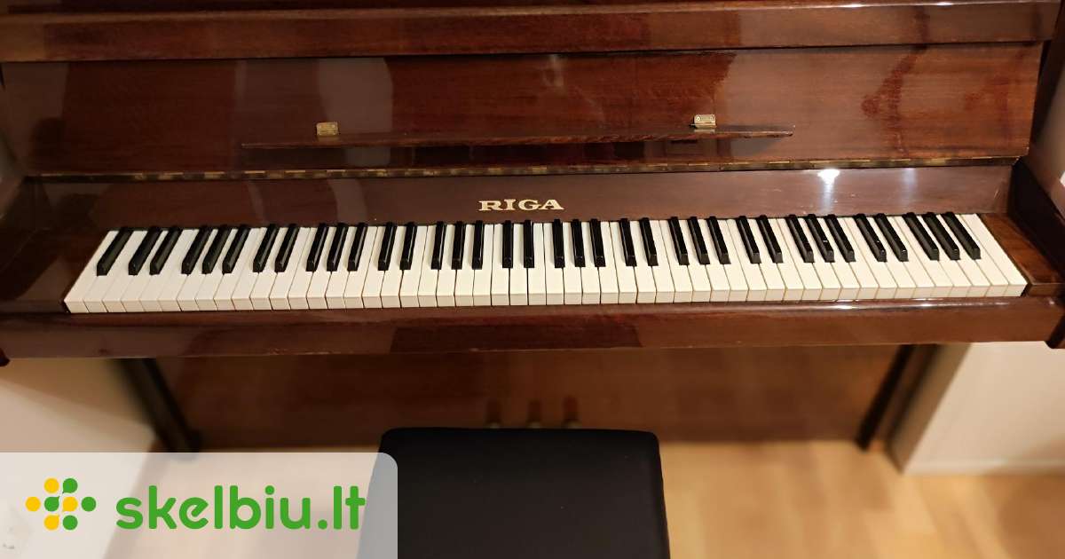 Pianinas Riga su reguliuojamo aukščio kėdute - Skelbiu.lt