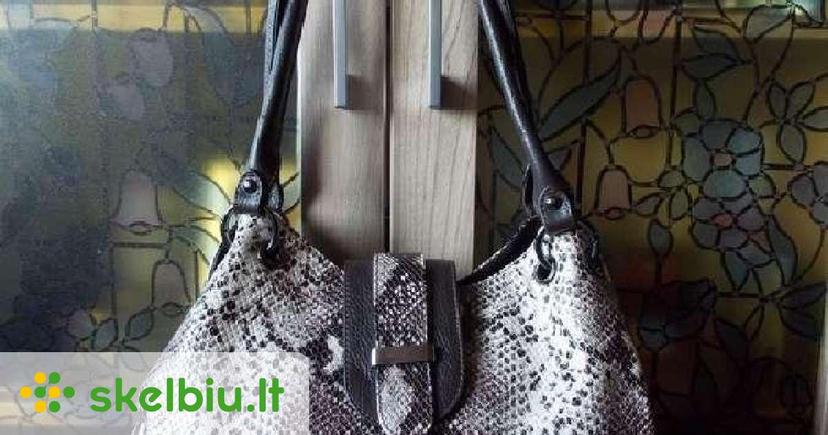 Odinė gyvatės rašto rankinė - Skelbiu.lt