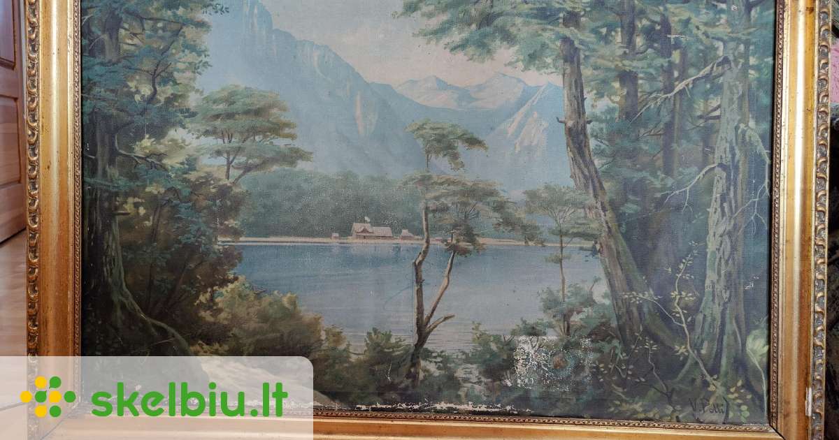 Senovinis paveikslas. Tapytojas V.polli. - Skelbiu.lt