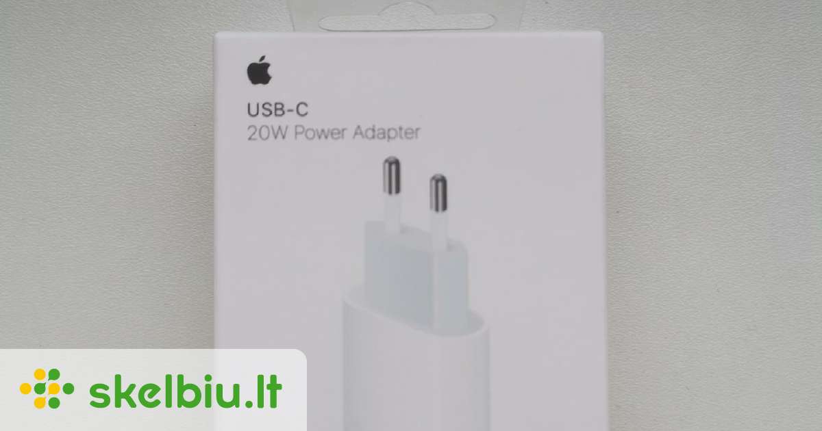 Naujas Apple 20w Usb-c Power Adapter Pakrovėjas - Skelbiu.lt