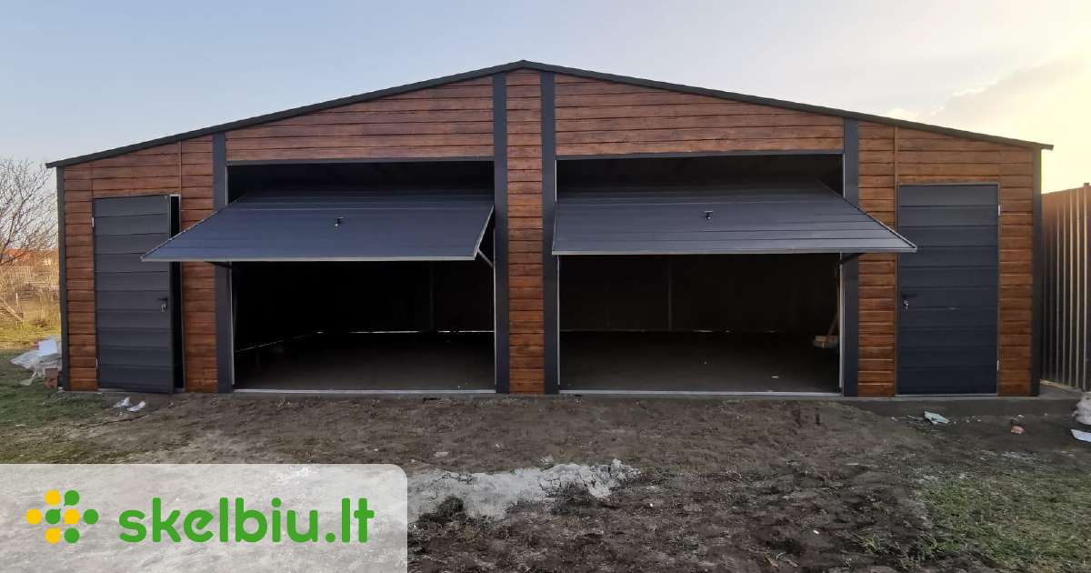 Du sandėliukai su garažu dviem automobiliams - Skelbiu.lt