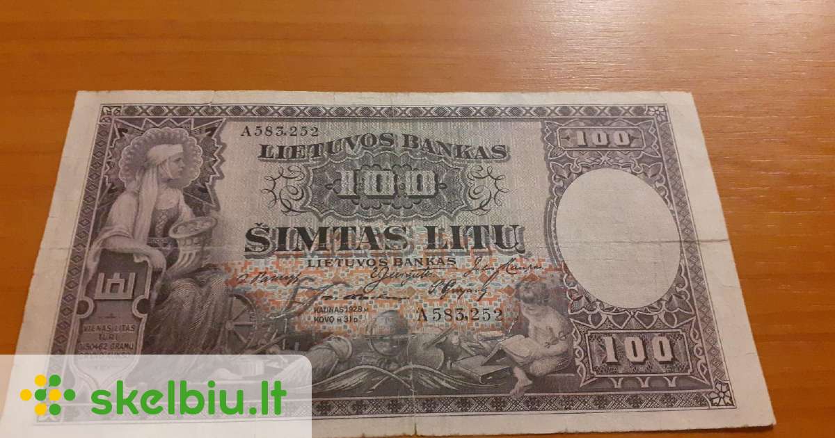 1928 m.100 litu - Skelbiu.lt