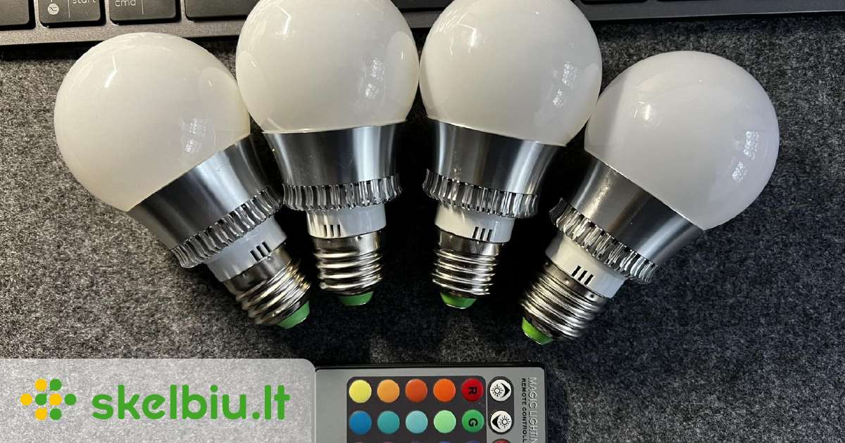 Pulteliu valdomos Rgb spalvų LED lemputės - Skelbiu.lt