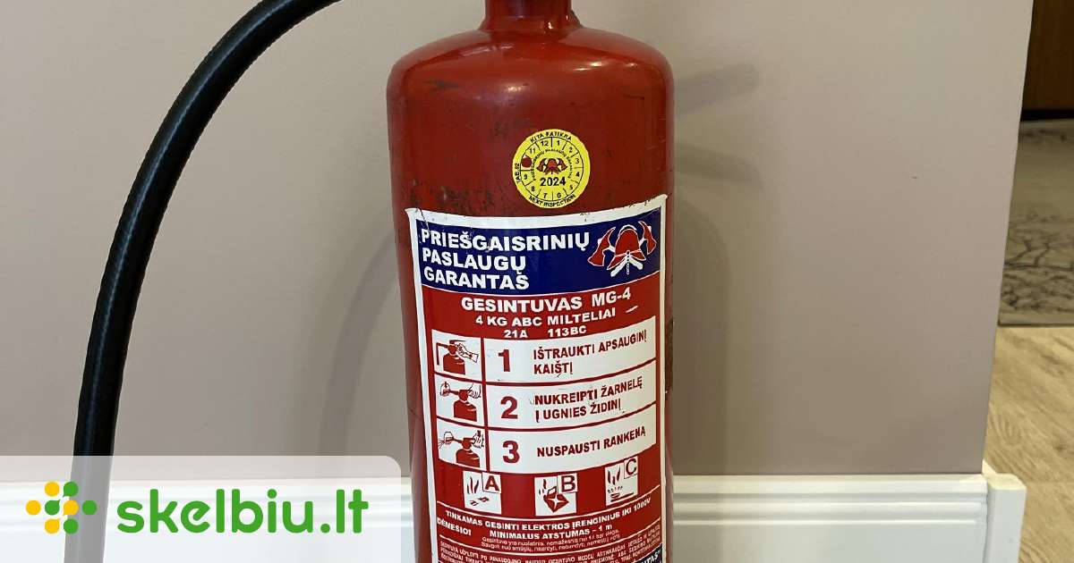 Ugnies gesintuvas 4kg su patikra ir manometru - Skelbiu.lt