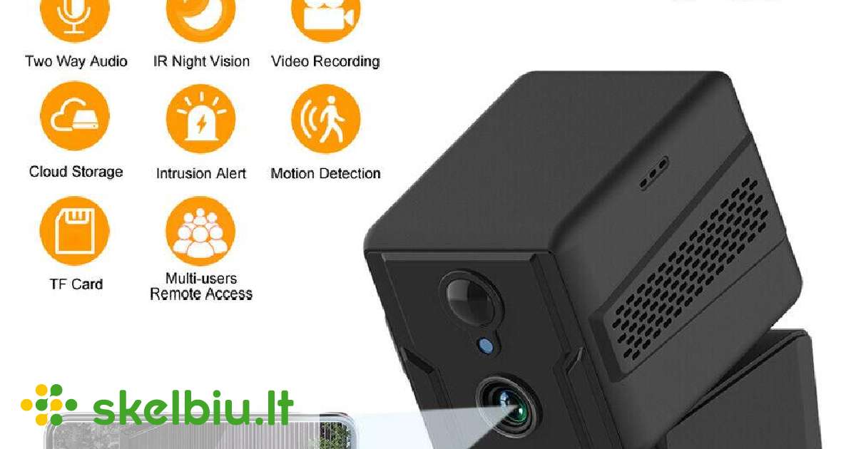 Mini stebėjimo kamera su 4G ir Sim kortele - Skelbiu.lt