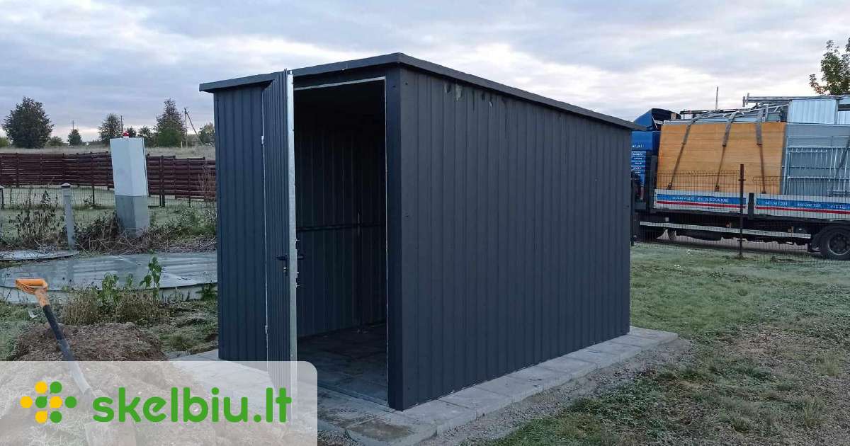 Sandeliukas skardinis 2x3 m. nemokamas pristatymas - Skelbiu.lt