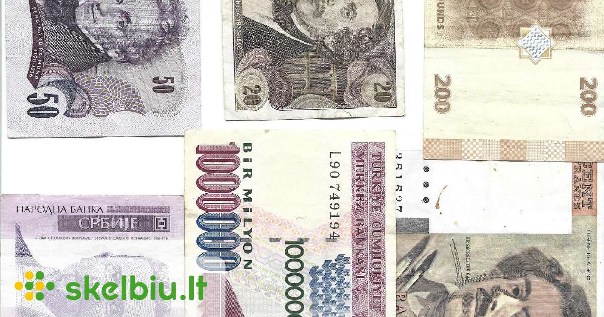 Įvairus banknotai stovis kaip matosi III - Skelbiu.lt
