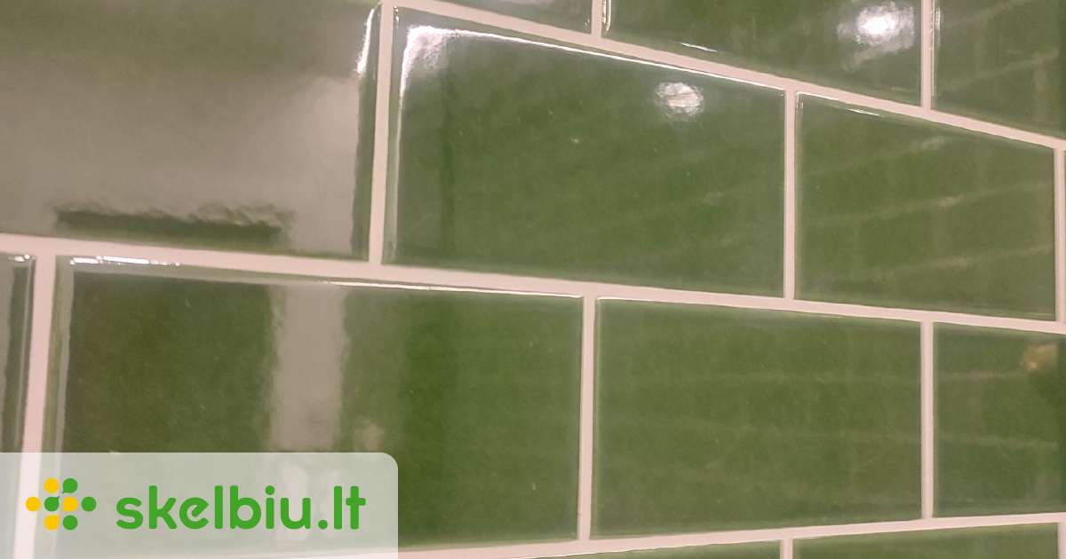 Portugališkos žalios keramikinės plytelės 3m2 - Skelbiu.lt