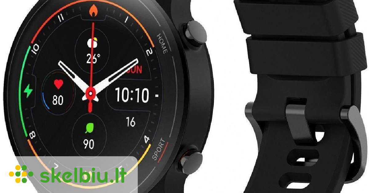 Išmanusis laikrodis Xiaomi Mi Watch, juodas - Skelbiu.lt