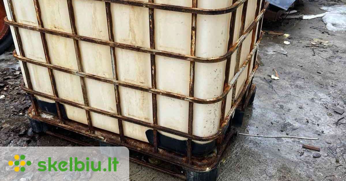 1000 litru plastikine kubine ibc talpa - Skelbiu.lt