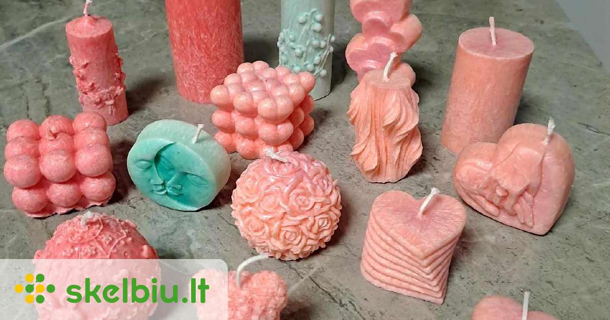 Rankų darbo žvakės, iš palmių vaško - Skelbiu.lt
