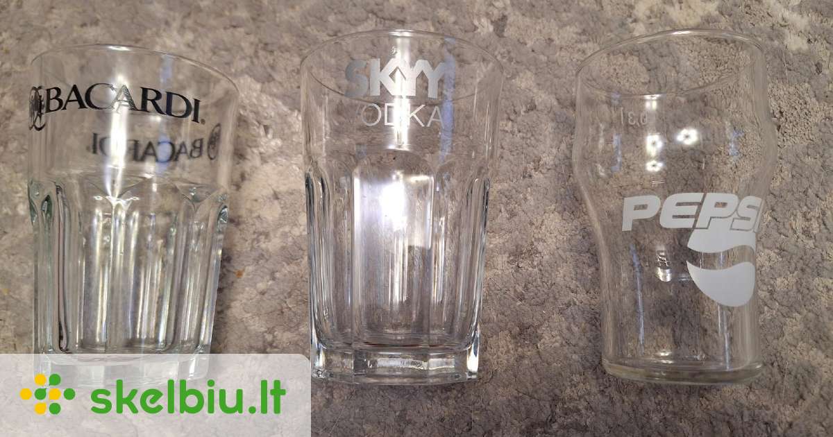Stiklinės( Bacardi,pepsi,skyy vodka) 3€ - Skelbiu.lt