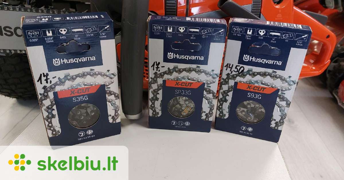 Husqvarna X-cut grandinės S35g, Sp33g, S93g - Skelbiu.lt