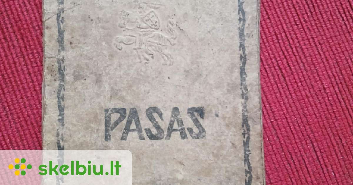 Tarpukario lietuvos pasas 1922m - Skelbiu.lt