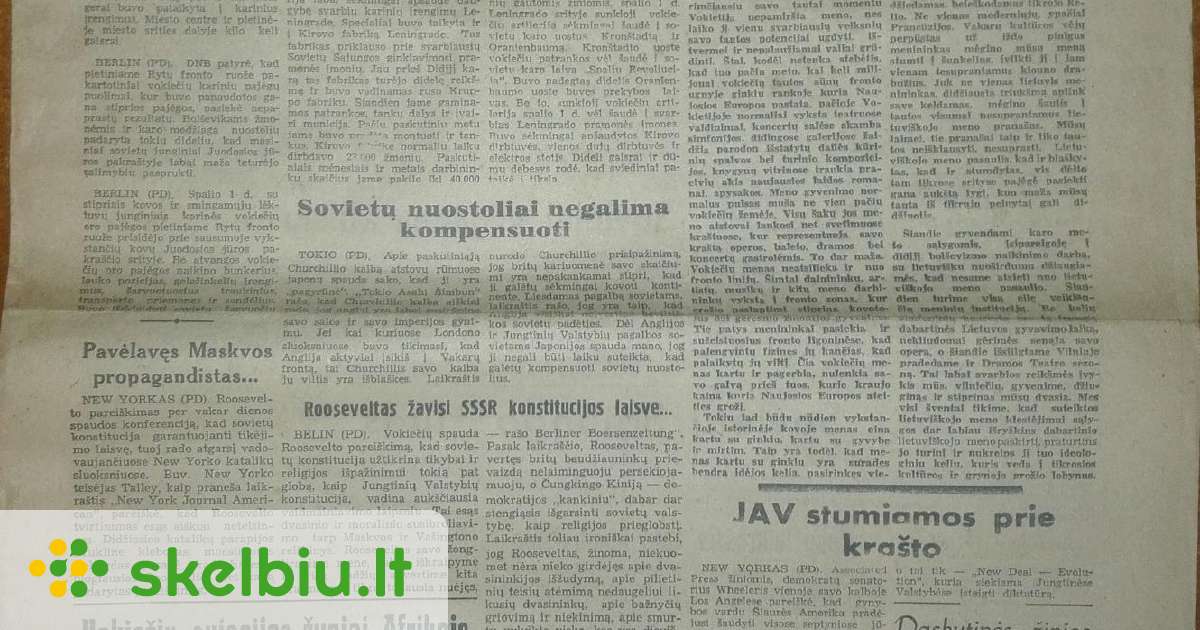 1311. Naujoji Lietuva retas kolekcinis dienraštis - Skelbiu.lt