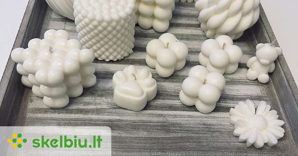 Rankų darbo sojų vaško žvakės - Skelbiu.lt