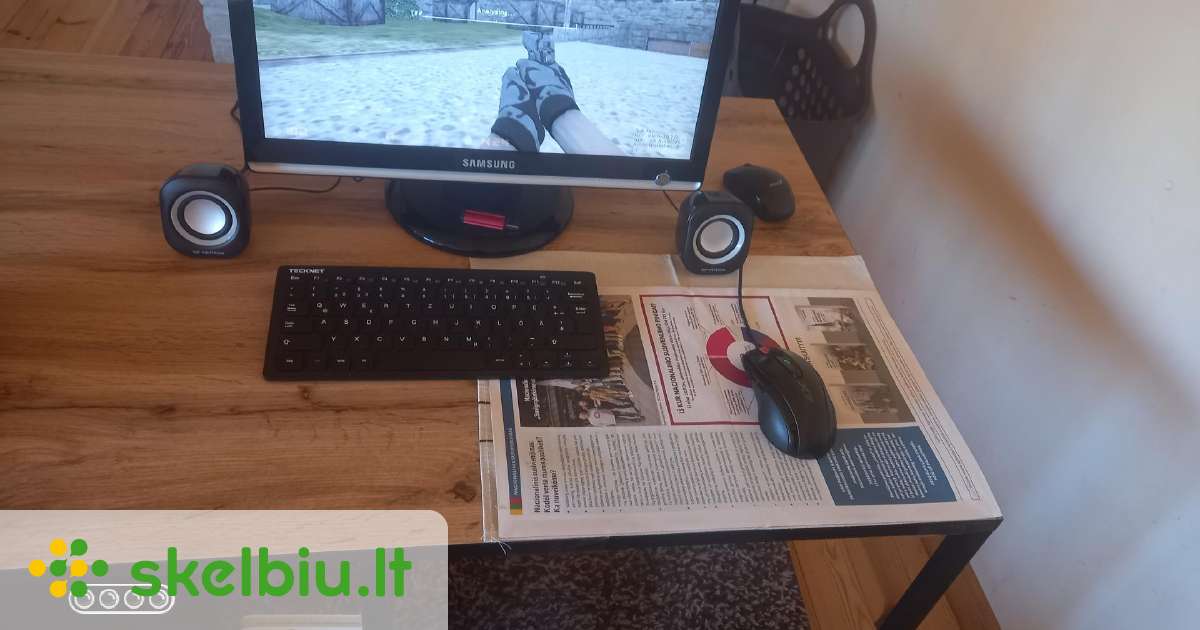 Pc ,belaide pele su klavietura ,monitorius ir kalo - Skelbiu.lt