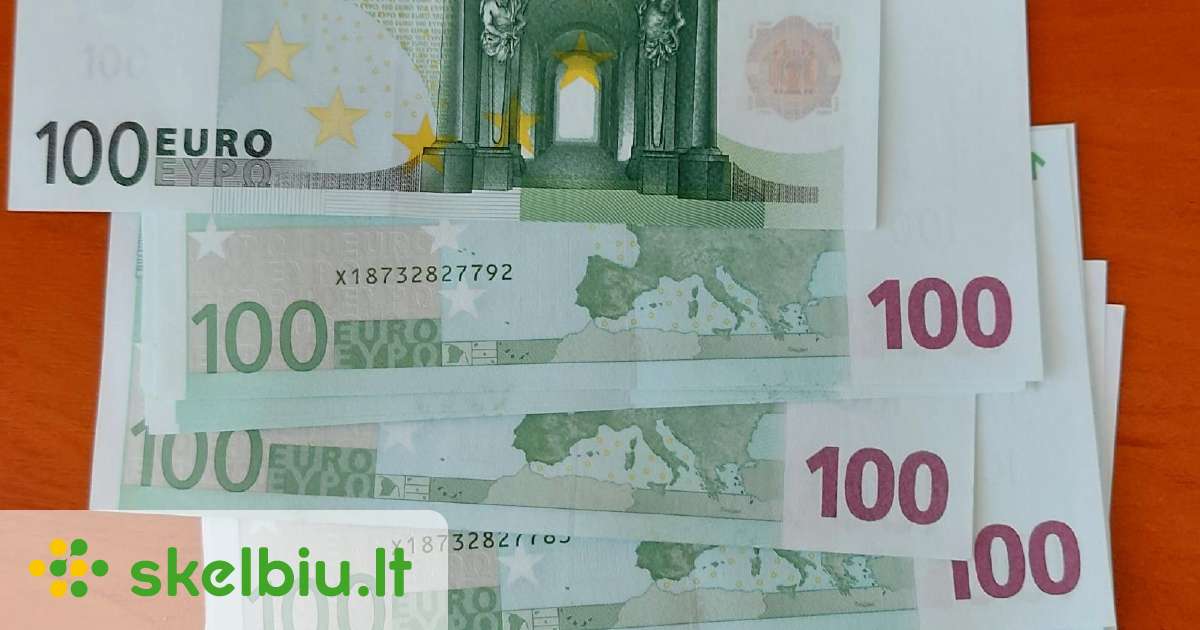 2002m 100 euru banknotas , 1 vnt -105 eur - Skelbiu.lt