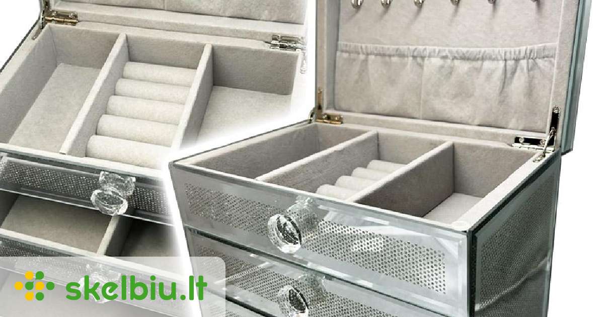 Veidrodinė dėžutė papuošalams dezute pauosalams - Skelbiu.lt