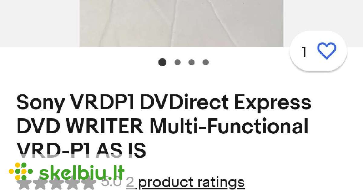 Parduodu Sony Vrdp1 Dvdirect Express Dvd Rašytuva - Skelbiu.lt