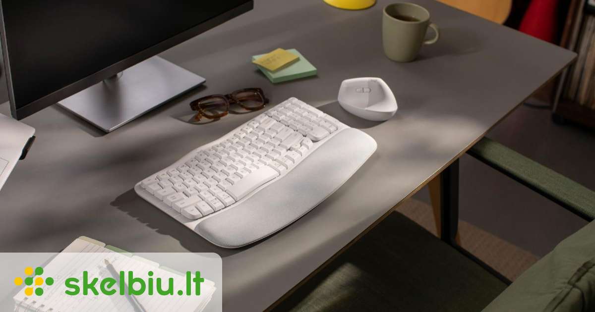 Logitech Wave Keys White Klaviatūra - Skelbiu.lt