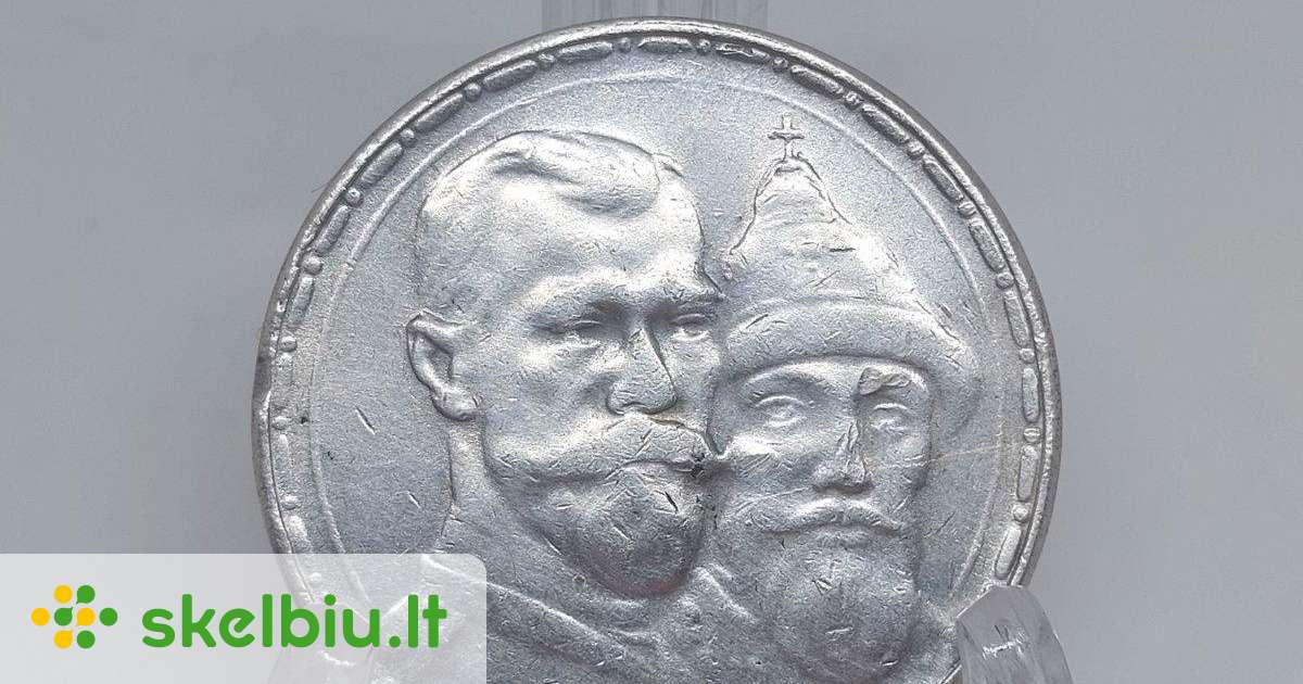 1913 m sidabrinis proginis rublis - Skelbiu.lt