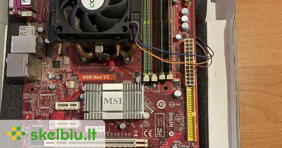 Msi K9n Neo V3 + 2gb Ddr2-800 + Amd Cpu - Skelbiu.lt