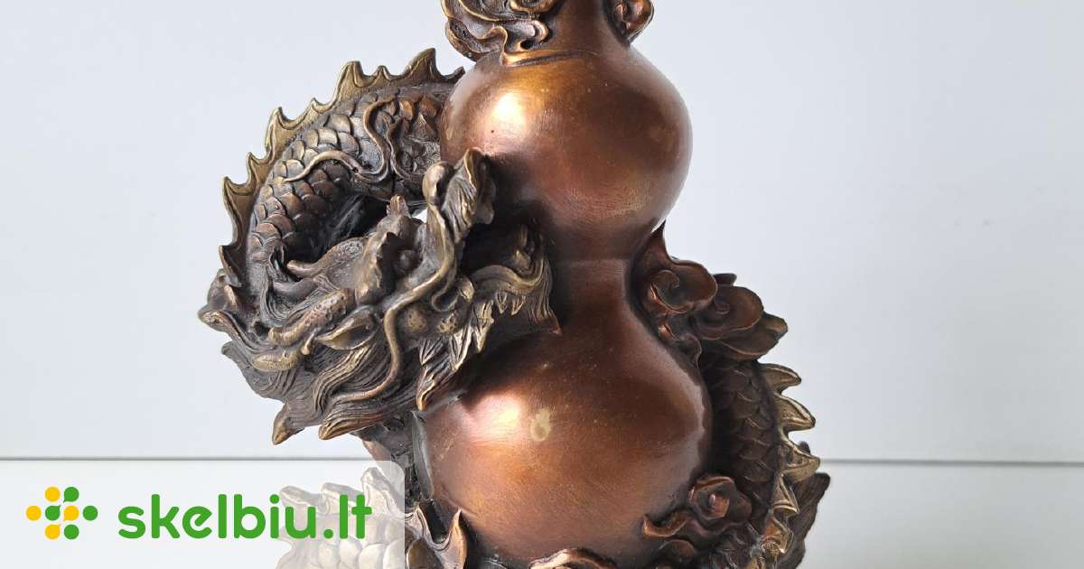 Bronzos skulptūra - drakonas. Stovas rutuliams. - Skelbiu.lt