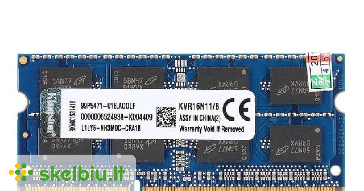 RAM laptopui ddr3 6 GB Kingston - Skelbiu.lt