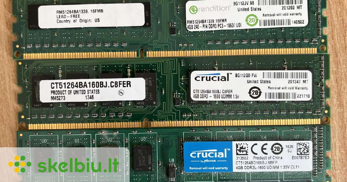 Ddr3 RAM - Skelbiu.lt