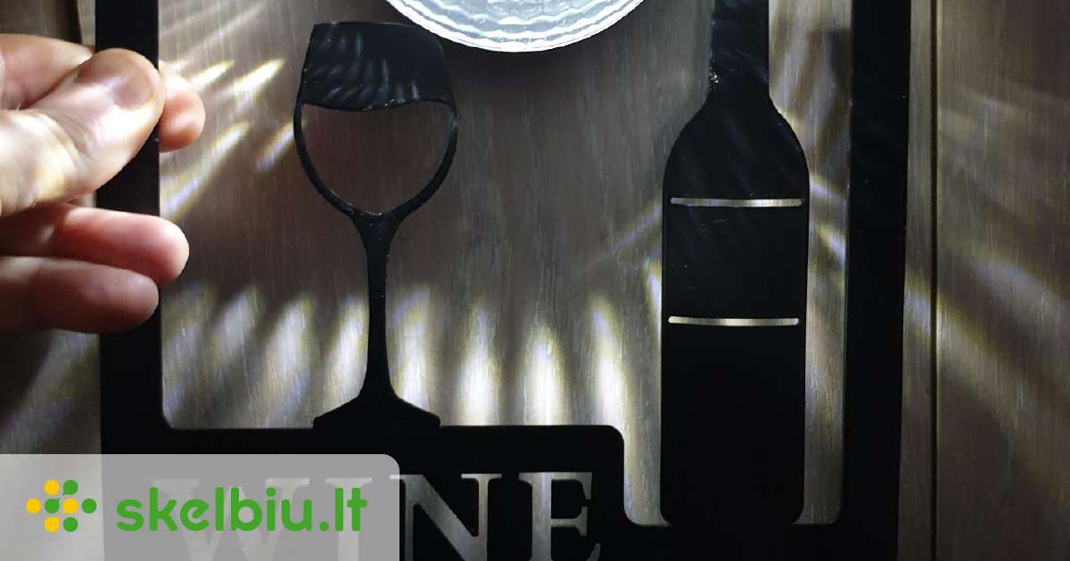 Metalinė,vyno valanda, iškaba su apšvietimu - Skelbiu.lt