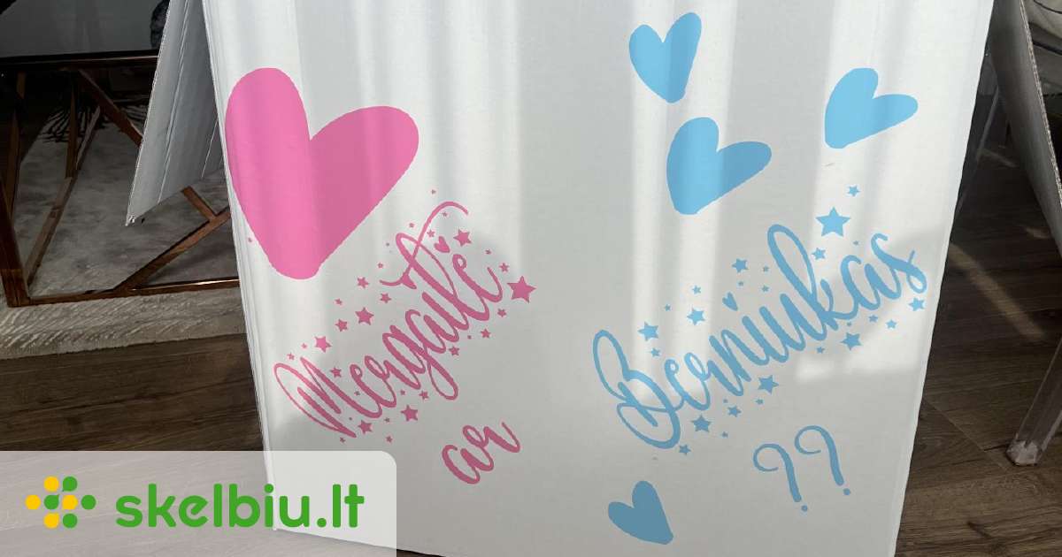 Lyties atskleidimo gender reveal dėžė - Skelbiu.lt