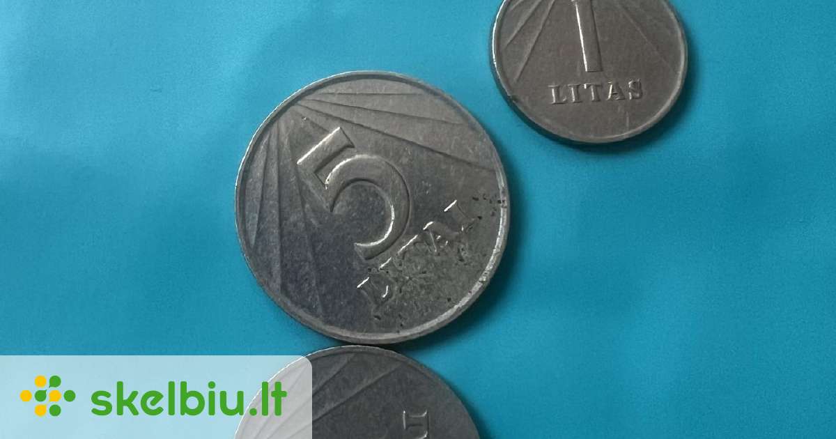 5 litai 1991 metus, 2 litai , 1 litas - Skelbiu.lt