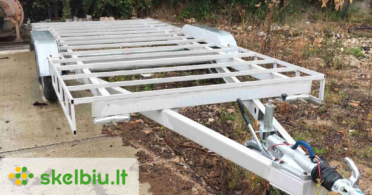 Parduodama didelė dviašė priekaba-platforma - Skelbiu.lt