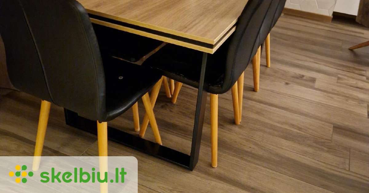 Valgomasis stalas su kėdėmis - Skelbiu.lt