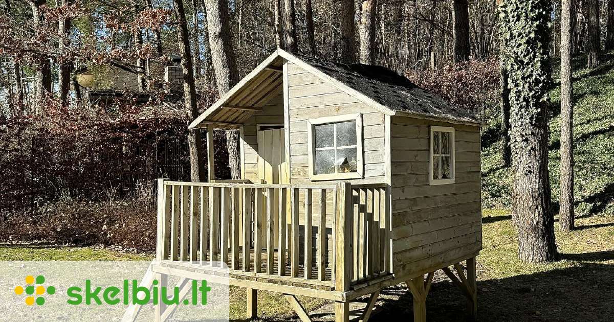 Vaikų žaidimų namelis/ supynės/ čiuožykla - Skelbiu.lt