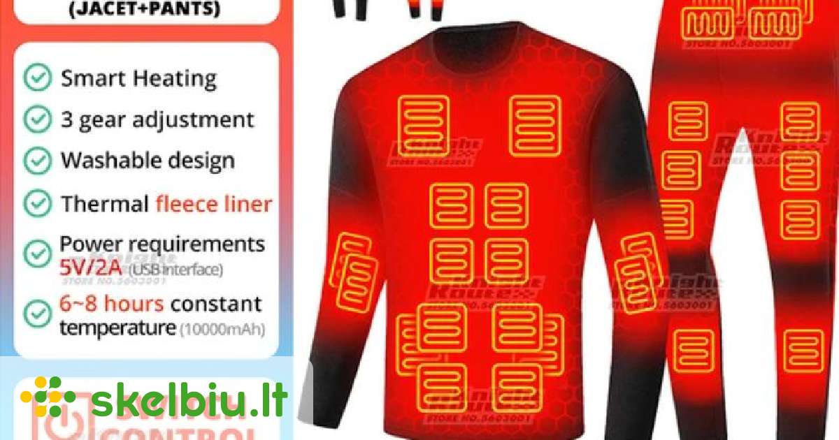 Usb termo rubai / Šildomi treningai / heated under - Skelbiu.lt