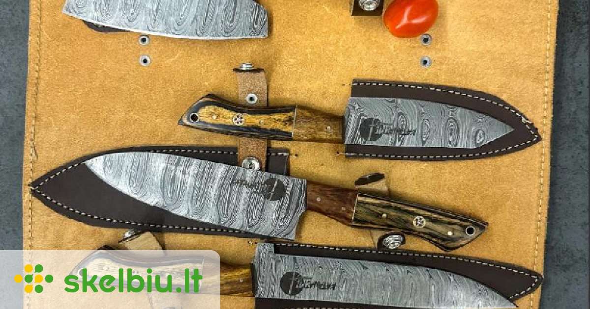 Custom Rankų Darbo Damasko Plieno Ašmenų Virtuvės - Skelbiu.lt