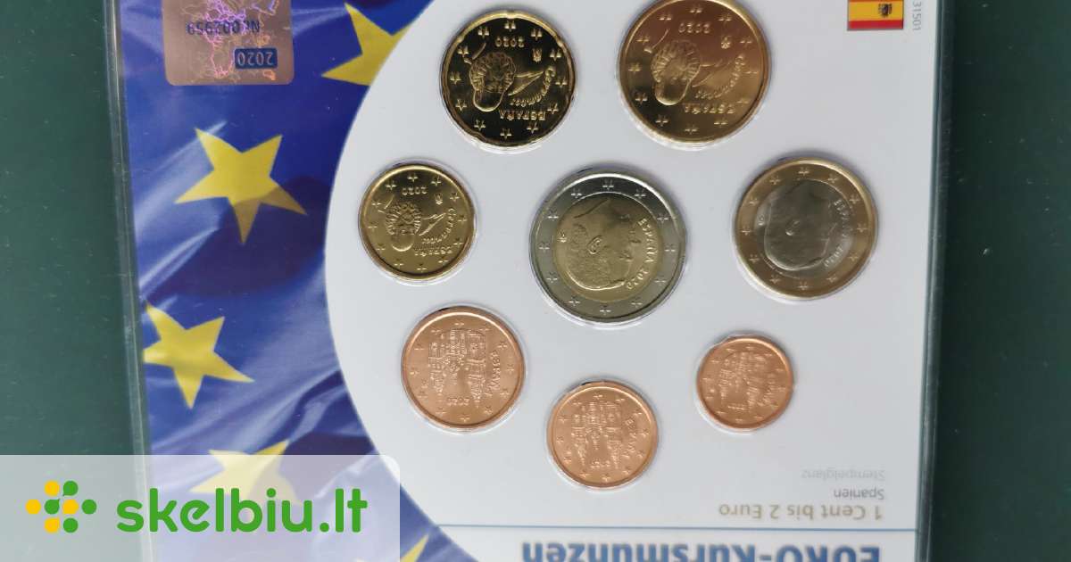 Ispanija 2020 eurų rinkinys Unc - Skelbiu.lt