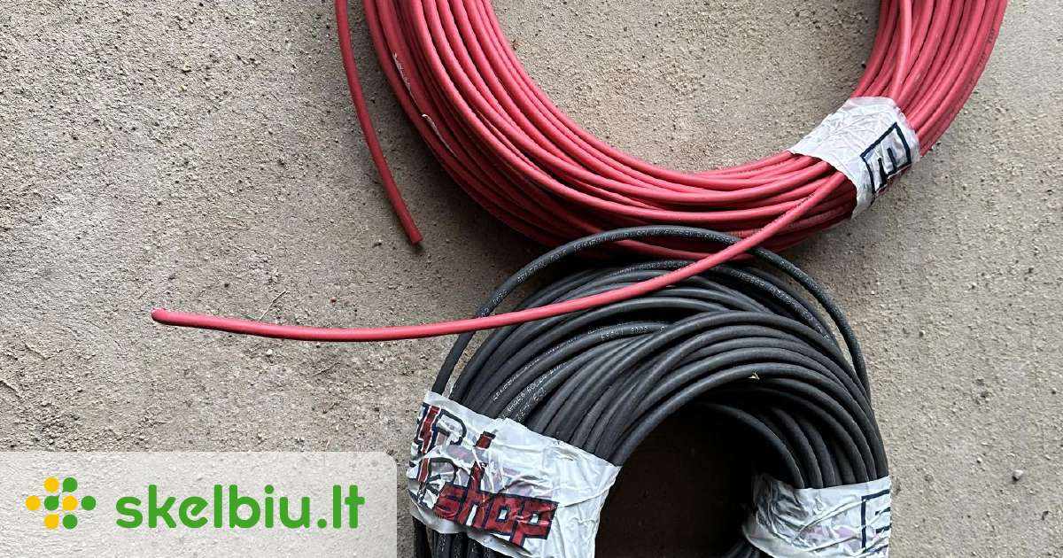 Saulės moduliu laidai 4mm, 95metrai+ gofra 30metru - Skelbiu.lt