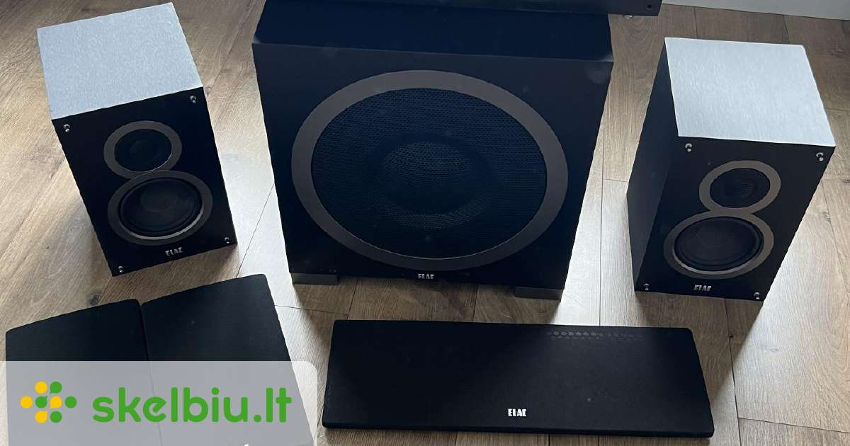 Elac S12eq Subwoofer, Elac debut center, bookshelf - Skelbiu.lt