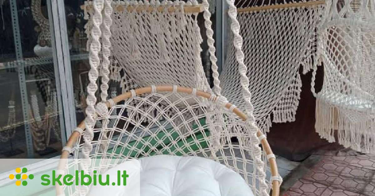 Rankų darbo,pinta kėdė - supynės iš Balio. - Skelbiu.lt