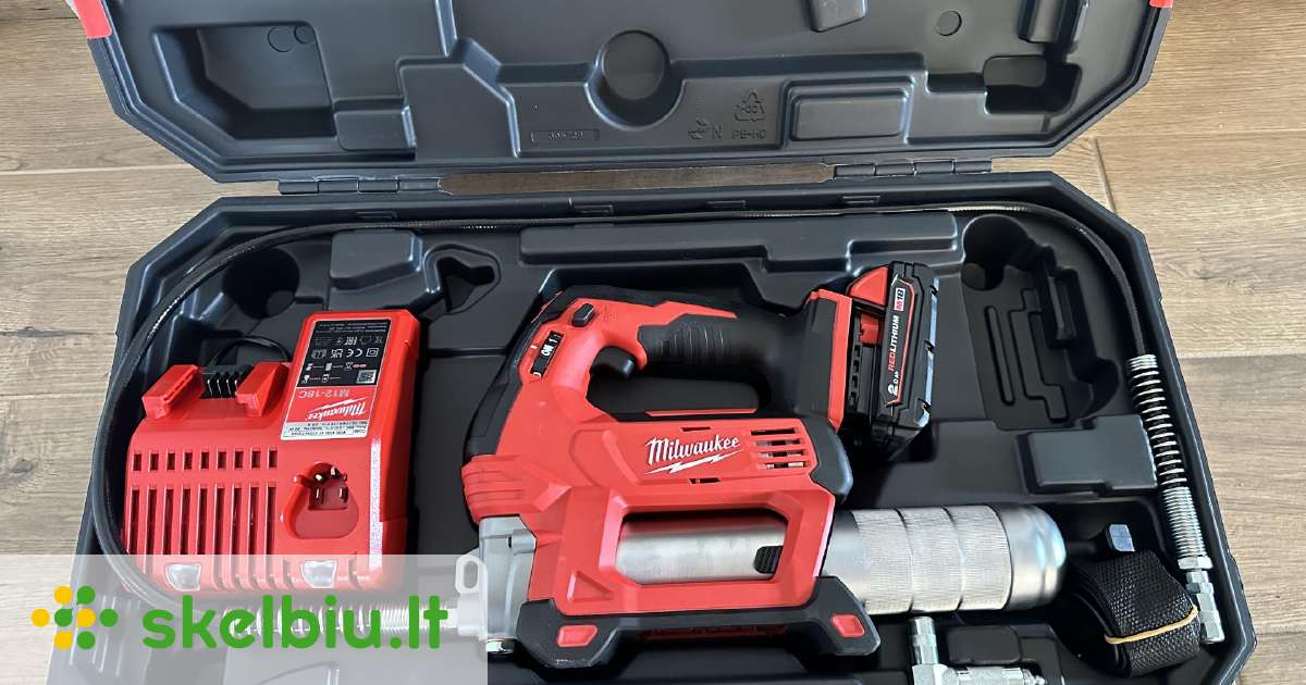 Akumuliatorinis tepimo presas Milwaukee M18 Gg-201 - Skelbiu.lt