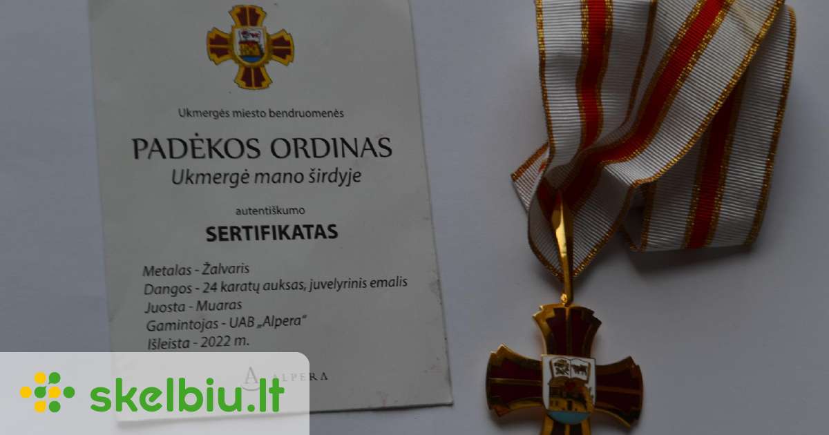 Ukmerges padekos ordinas - Skelbiu.lt